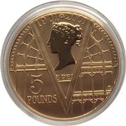 2001 Gold Proof Frosted Crown Five Pounds - Victorian Anniversary ...